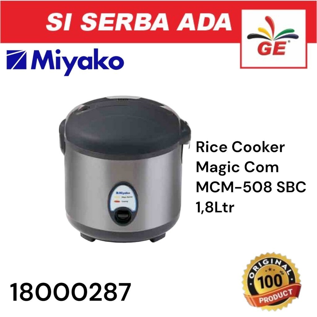 Jual MIYAKO Rice Cooker Magic Com MCM-508SBC 1,8Liter 18000287 | Shopee ...