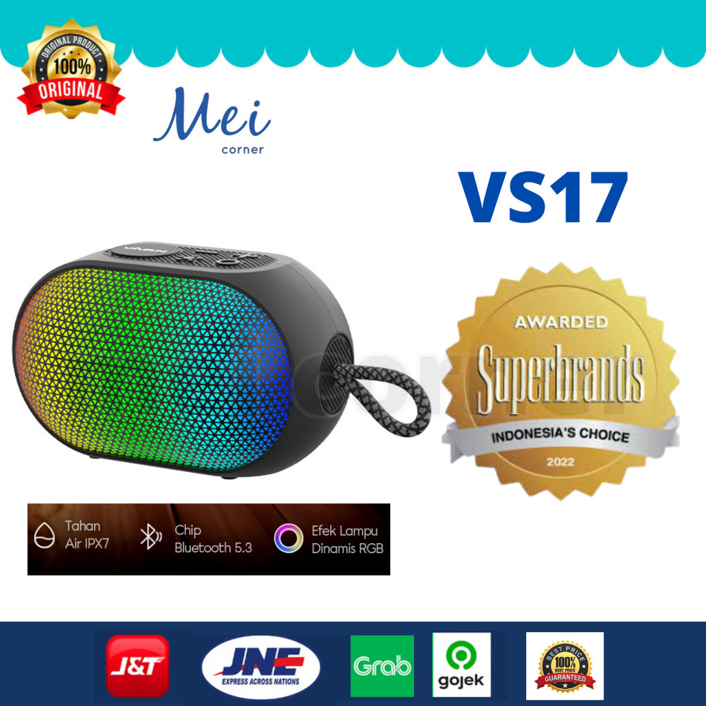 Jual SPEAKER VIVAN VS17 SPEAKER BLUETOOTH 5.3 COLORFUL 5W RGB LIGHTS ...