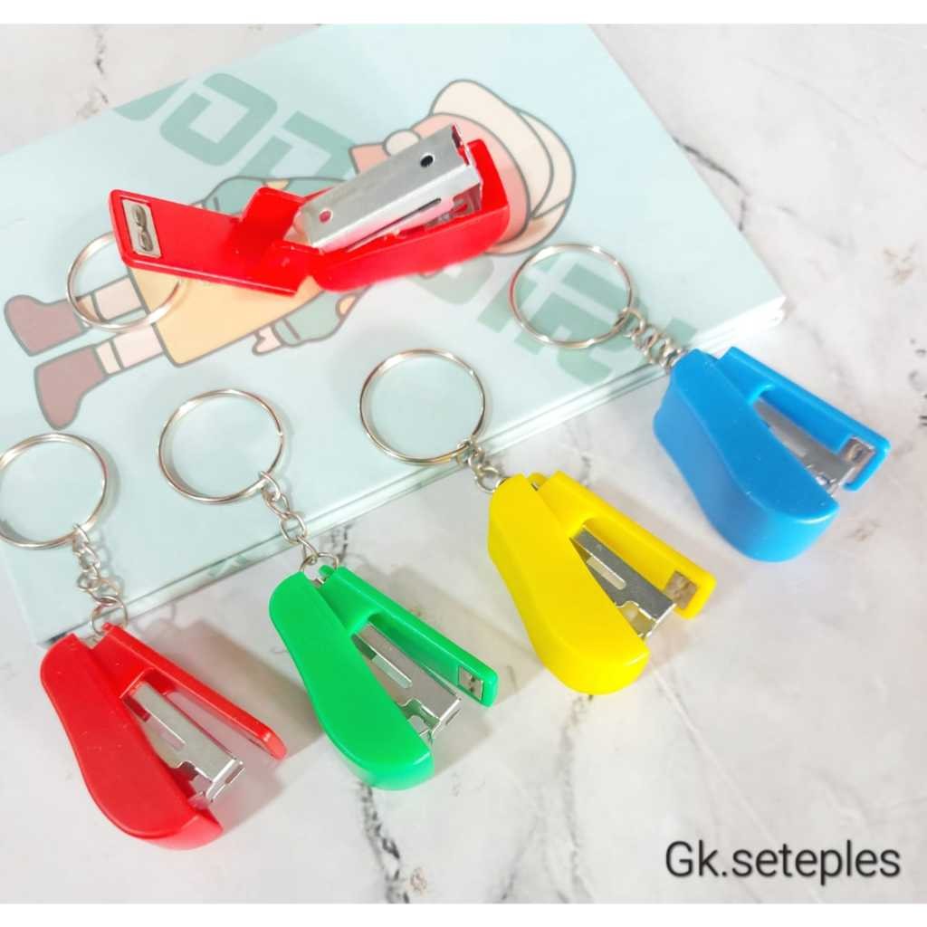 Jual GANTUNGAN KUNCI STAPLES MINI STATIONERY ATK SEKOLAH KANTOR STAPLER ...