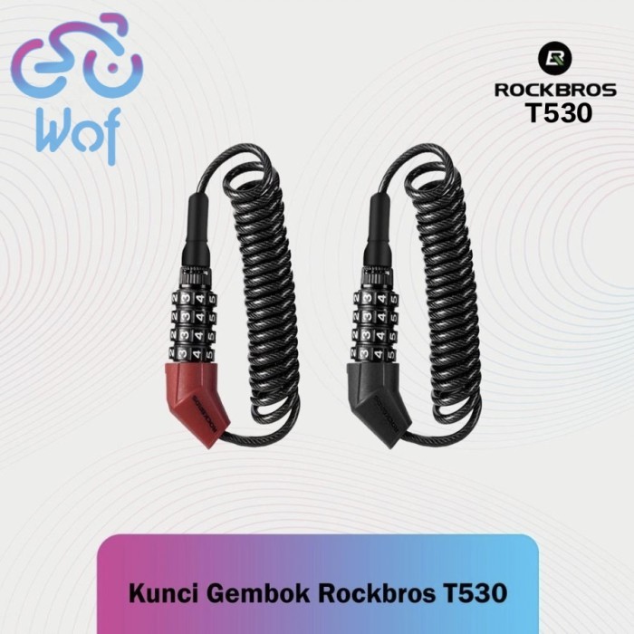 Jual ROCKBROS T530 Gembok Kunci Helm Sepeda Motor Kombinasi 4 Angka ...