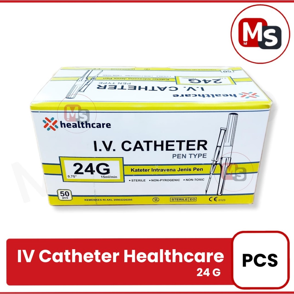 Jual IV CATH PEN 24 G ABOCATH HEALTHCARE / SATUAN | Shopee Indonesia