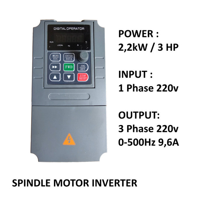 Jual Inverter VFD 2,2kw YX9000 3HP Input 1Ph 220V Output 3Ph 220V | Shopee Indonesia
