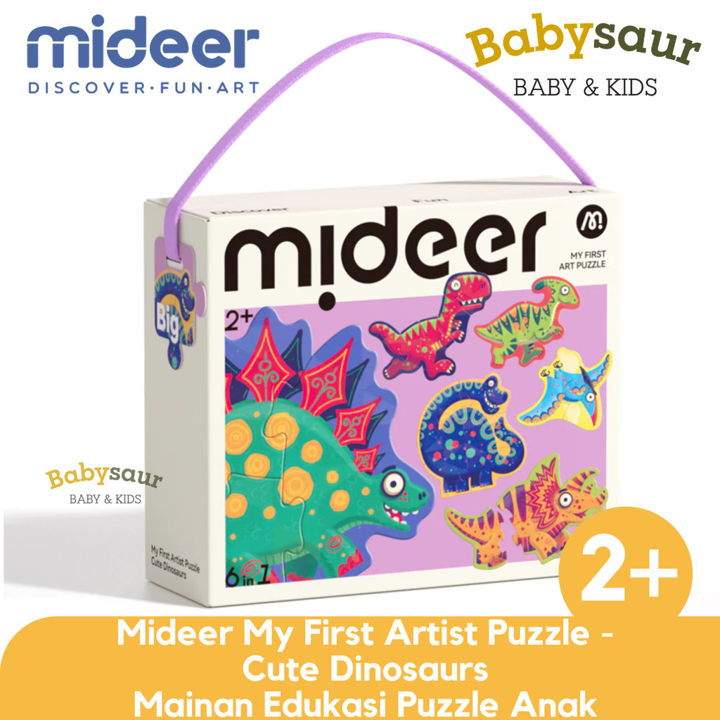 Jual Mideer My First Artist Puzzle Cute Dinosaurs Mainan Edukasi Kids ...