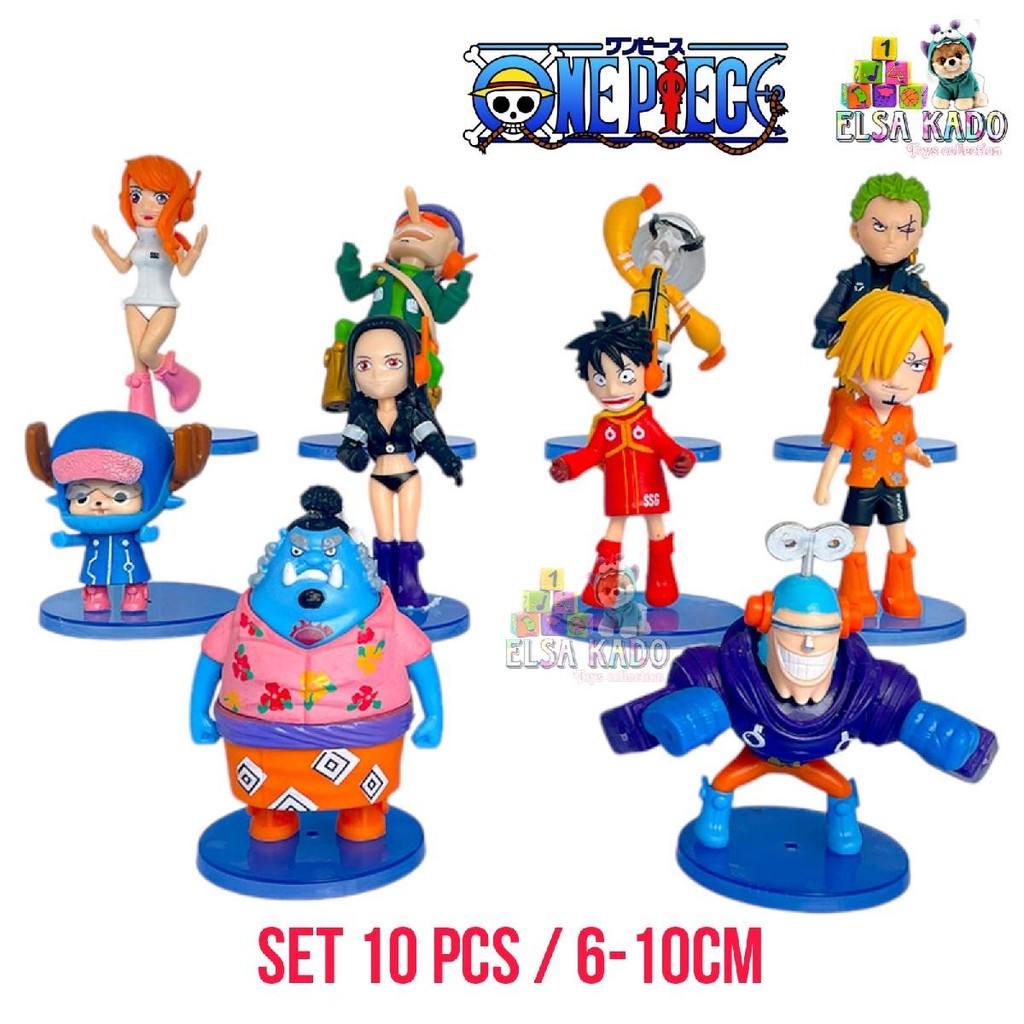 Jual Wcf One Piece Action Figure Set 10 Luffy Sanji Zoro Jinbei Lilith ...