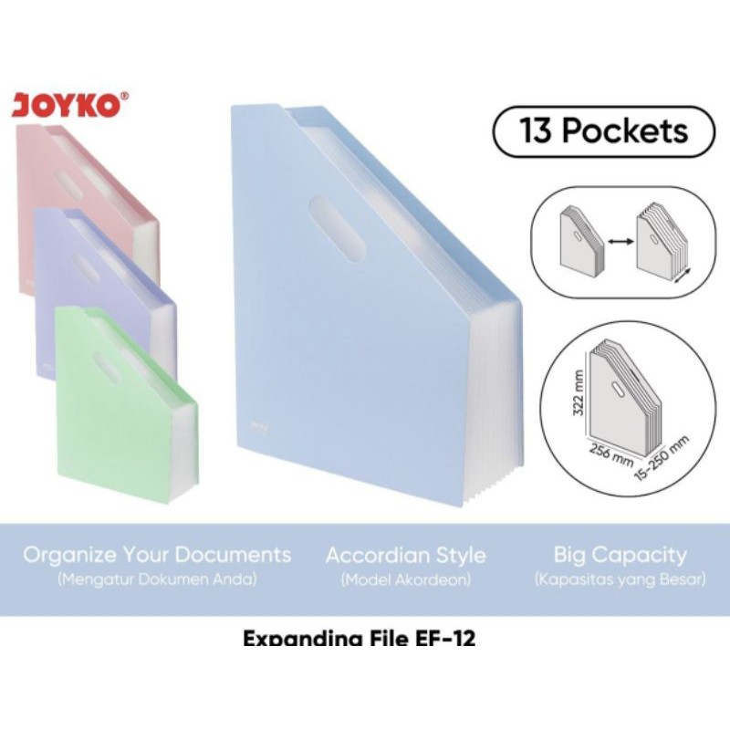 Jual Map Expanding Joyko pastel EF-12 (1pcs) 13 sikat | Shopee Indonesia