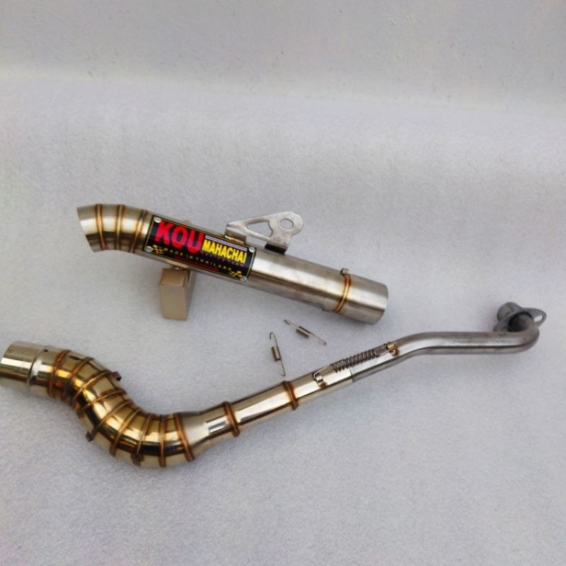 Jual Kou tube type open pipe exhaust 1set for Fury125/Smash/Raider j ...
