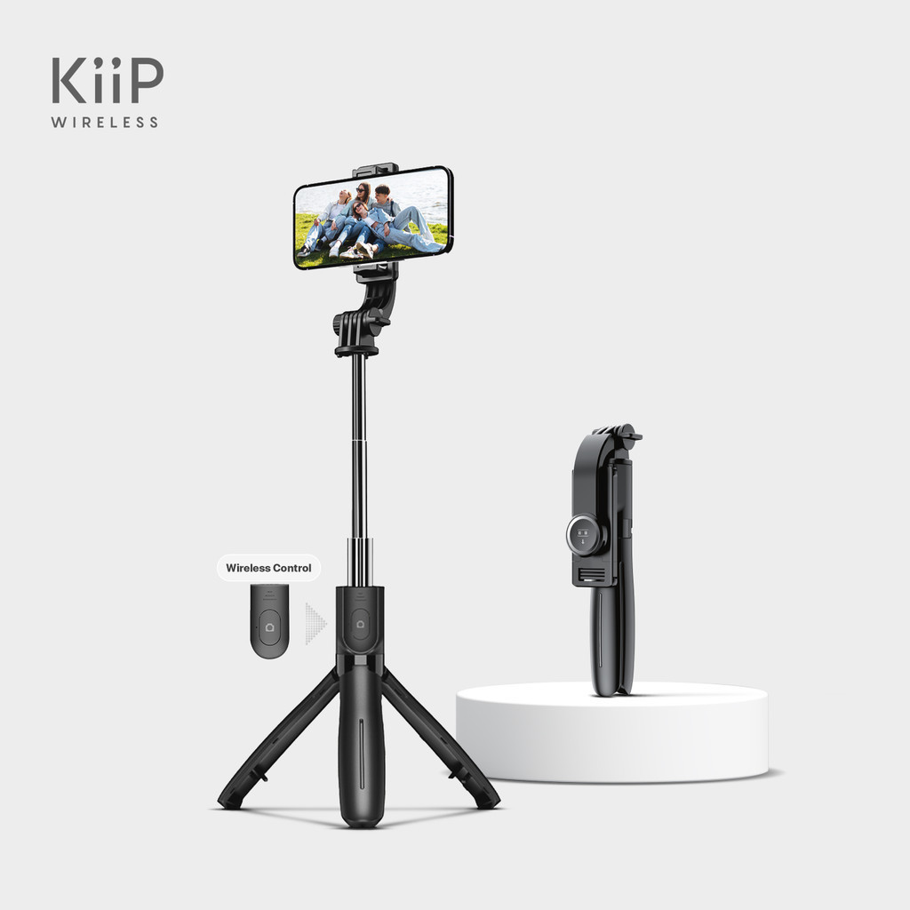 Jual KiiP Portable Selfie Stick Tongsis Tripod 70cm 360° Rotation Free ...
