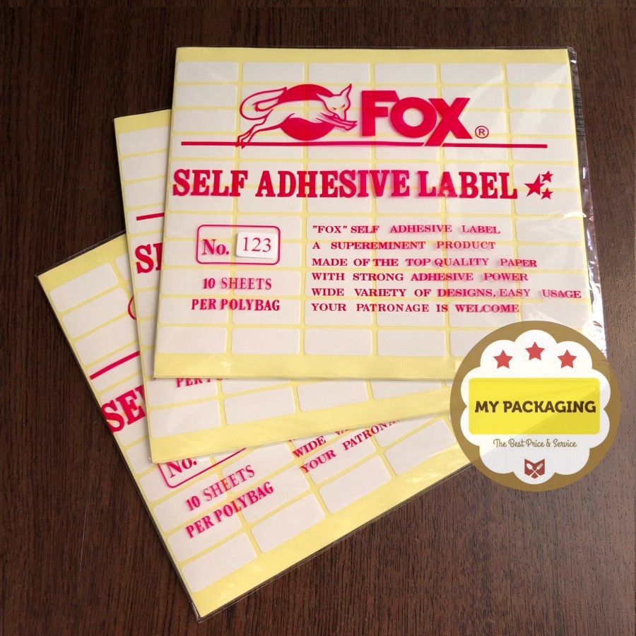Jual Label Nama PUTIH 123 ( 12 X 30 mm ) - my packaging vplast [ COD ...