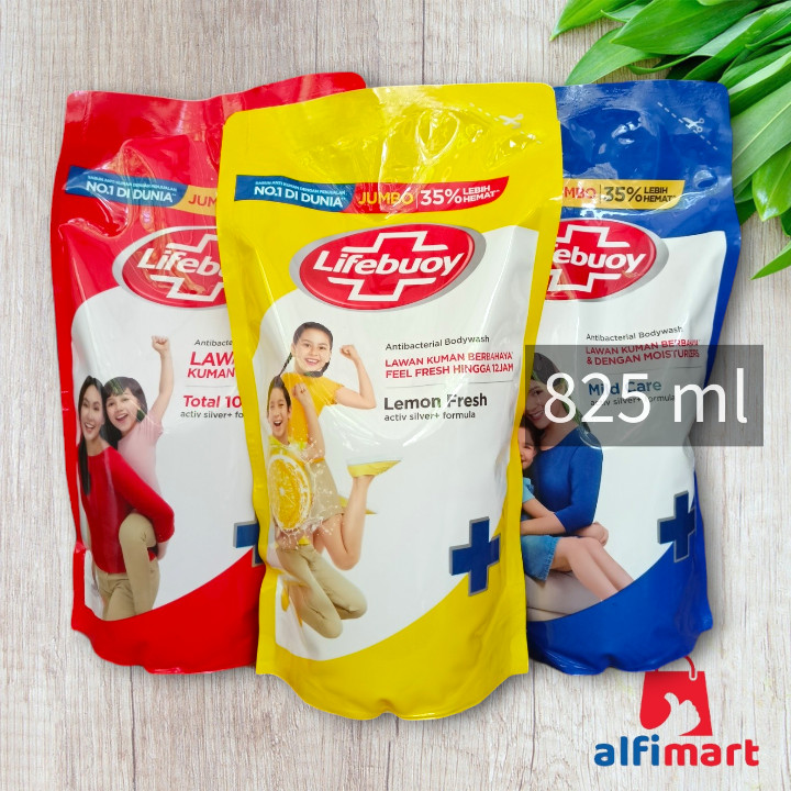 Jual Lifebuoy Body Wash Refill jumbo besar 825 ml 850 ml 900 ml Total ...