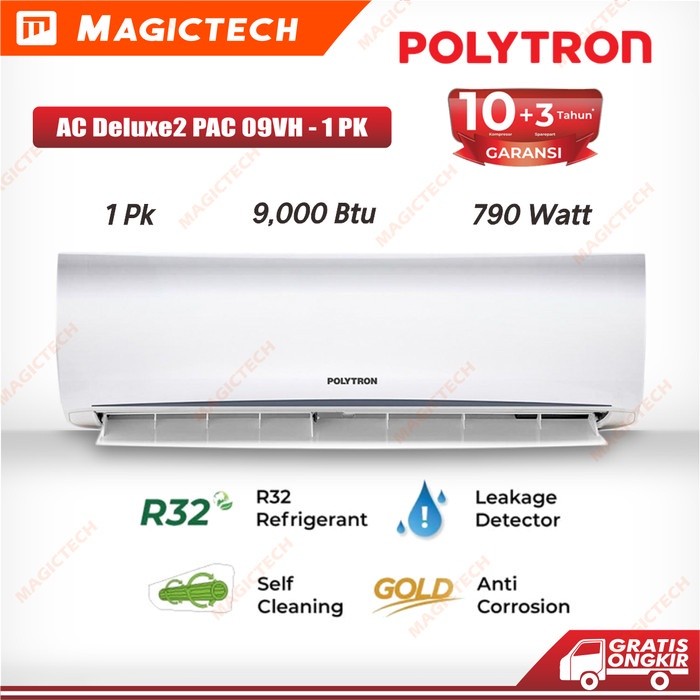 Jual AC POLYTRON 1 PK DELUXE 2 PAC 09VH R32 790W | Shopee Indonesia