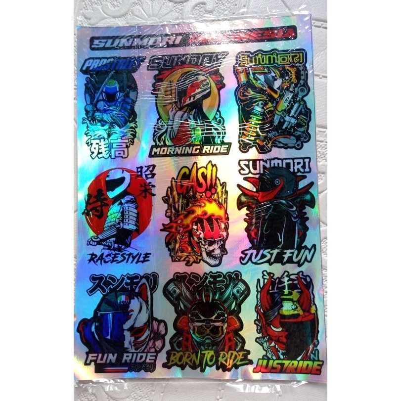 Jual Stiker Racing Pack Sticker Racing Hologram Stiker Sponsor Stiker Helm Stiker Motor | Shopee ...