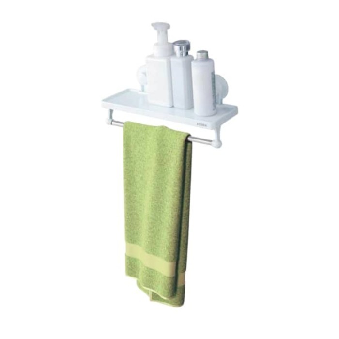 Jual RAK KAMAR MANDI DAN GANTUNGAN HANDUK PORTABLE (SUCTION) | Shopee ...