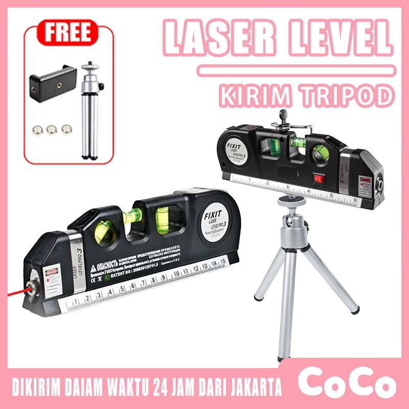 Jual HF46HV Fixit Level Penggaris Laser Waterpass Meteran Laser Meteran ...