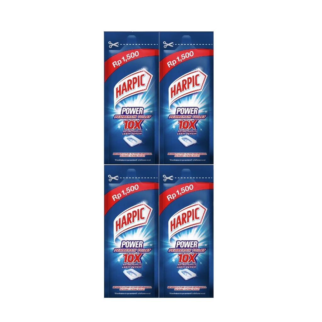 Jual Harpic Power Plus 10X Max Clean Sachet 25ml x 4 | Shopee Indonesia
