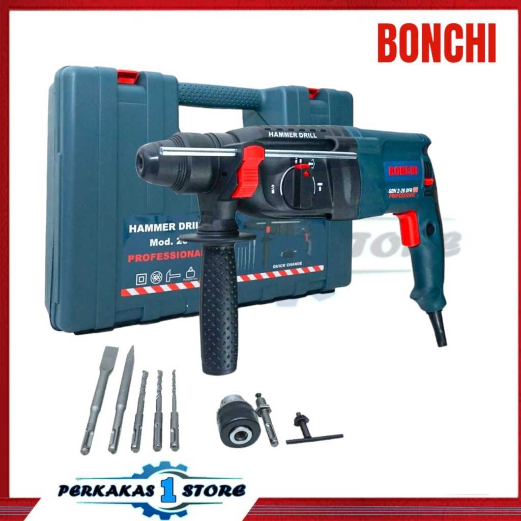 Jual Mesin Bor Bobok 26mm Rotary Hammer Drill Impact Beton Tembok Kayu ...