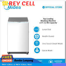 Jual Midea Top Load Washing Machine 7.5kg - MA100W75 - One Touch Smart ...