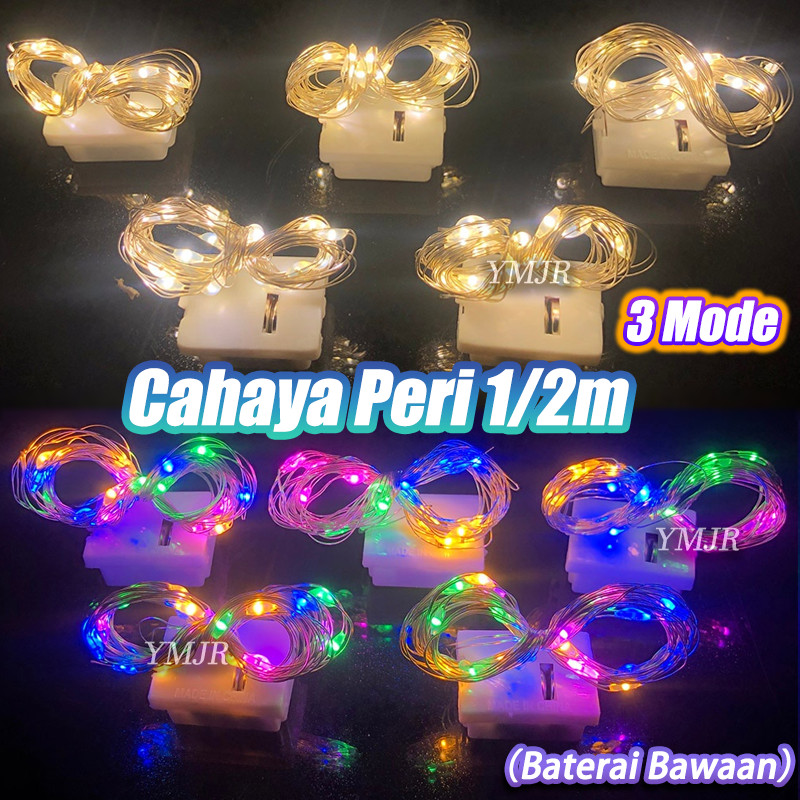 Jual YMJR 1m/2m Lampu LED Kawat 2Meter Lampu Kelap Kedip Hias Kawat ...