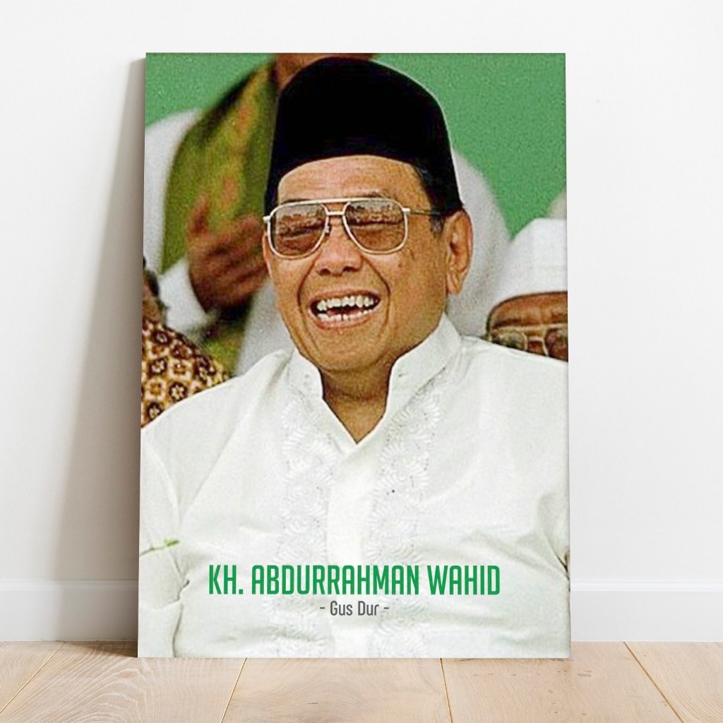 Jual Poster Gus Dur Abdurrahman Wahid Presiden Tokoh Ulama Kayu MDF ...