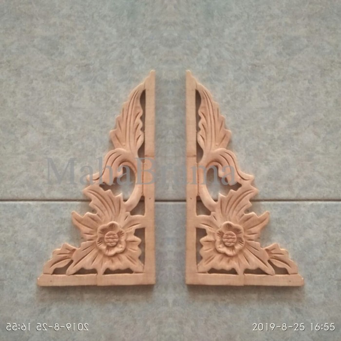Jual Ornamen Ukir Tempel Sudut Model Mawar jepara MB3245 | Shopee Indonesia