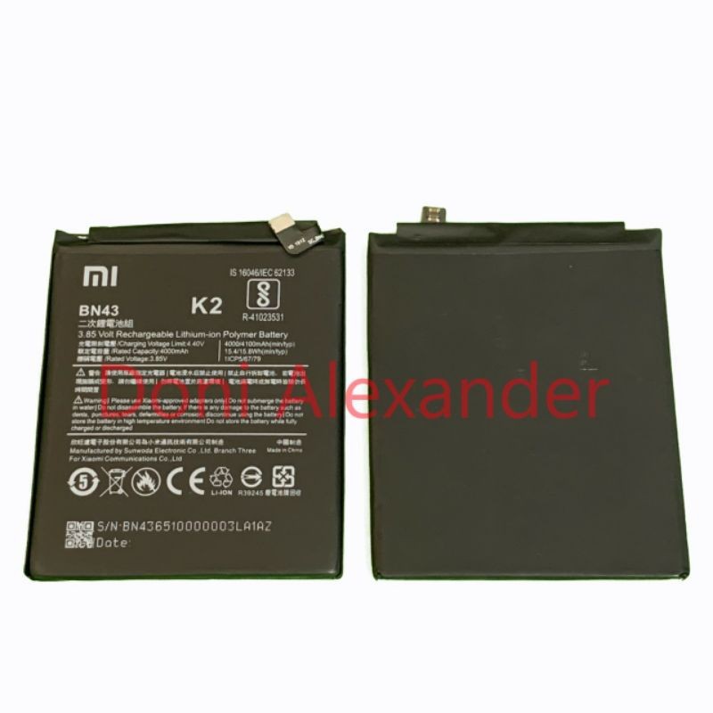 Jual BATERAI BATRE XIAOMI REDMI NOTE 4X BN43 ORIGINAL | Shopee Indonesia