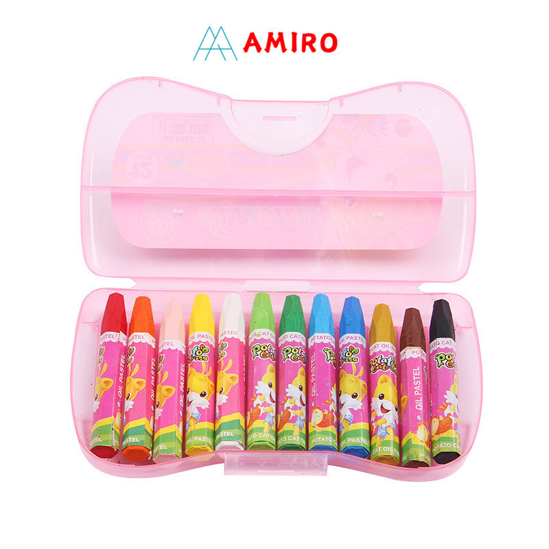 Jual (12 warna) Crayon Warna Besar / Oil Pastel / Krayon Set Murah Anak ...