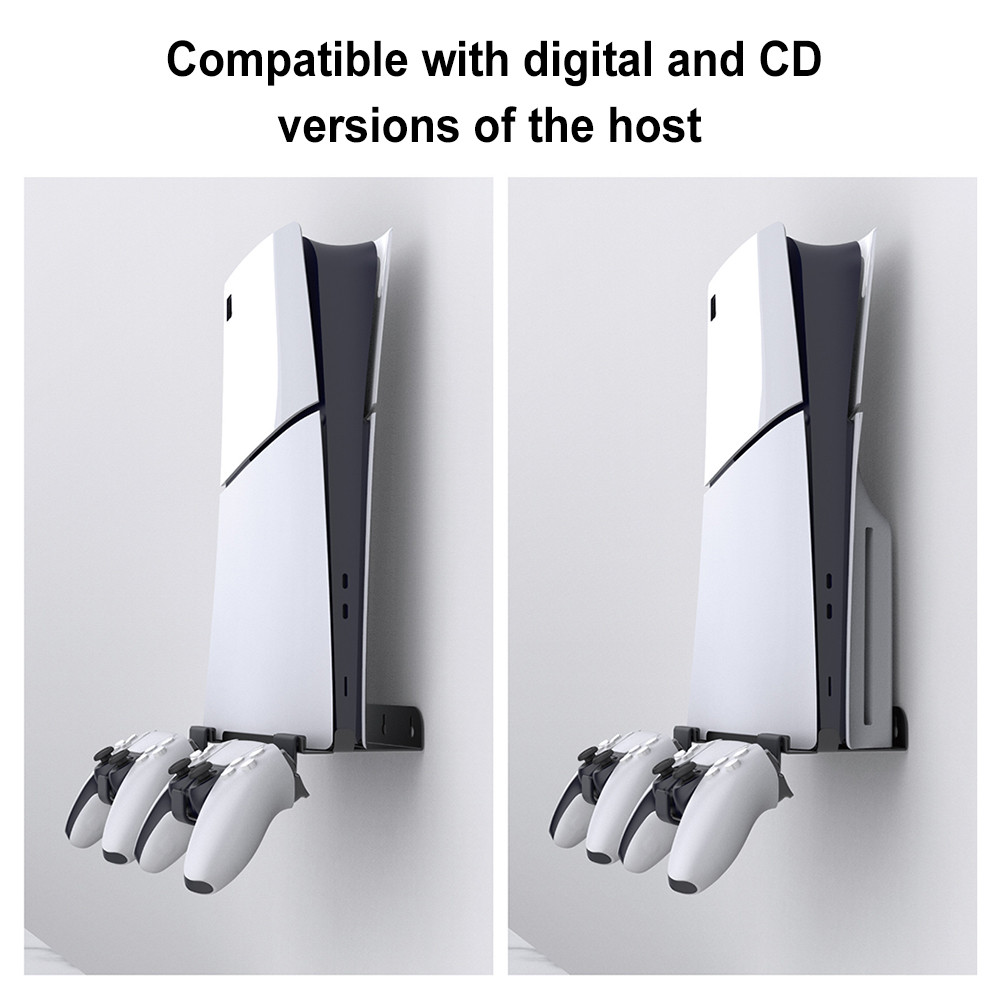 Jual Wall Mounted Console Stand For PS5 with 2 Controller Mounts ...