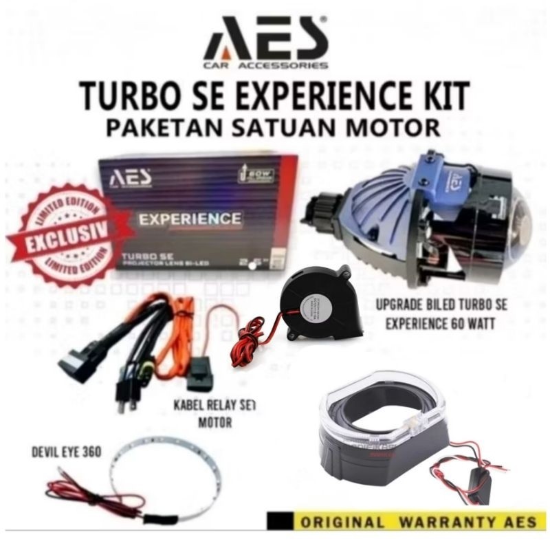 Jual PAKET BILED AES EXPERIENCE 60WATT LENGKAP AES TURBO SE 2.5INCH ...