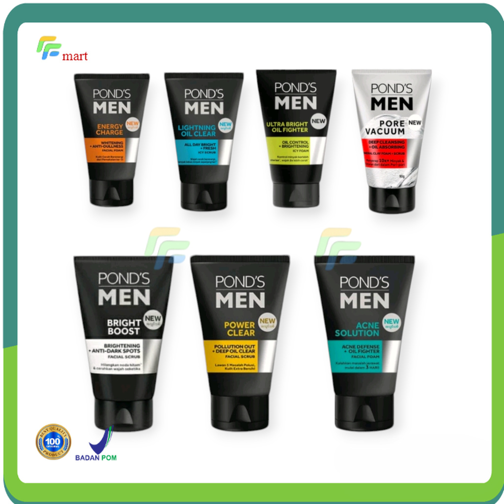 Jual PONDS Men Facial Foam - Scrub 100gr | Shopee Indonesia