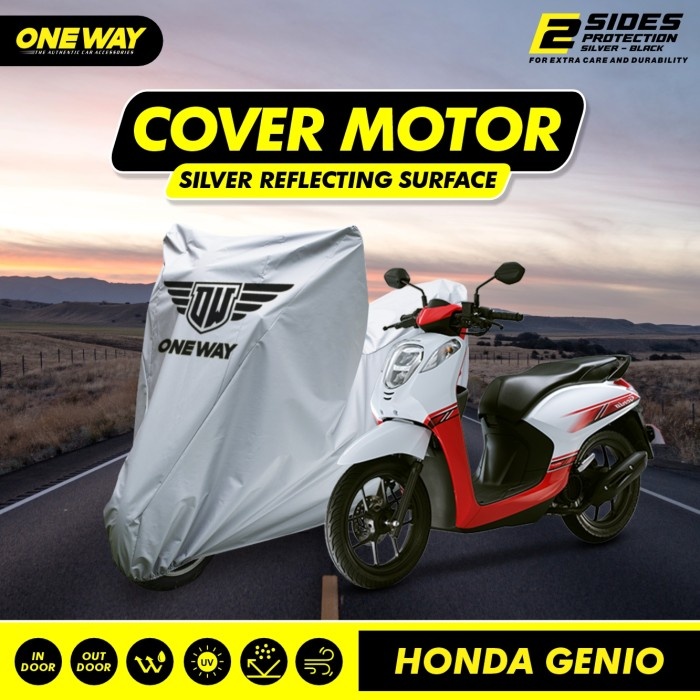Jual Oneway Cover Motor Sarung Motor HONDA GENIO Silver Waterproof Uv ...