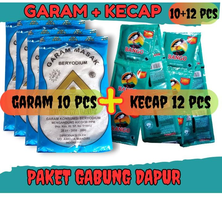Jual 10 PCS GARAM + 12 KECAP BANGO , GARAM DAPUR BERYODIUM PAKET 10 PCS ...