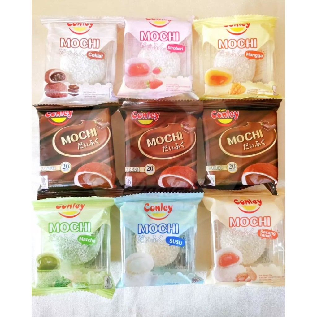Jual kue mochi conley 5PCS X 30gram jepang rasa coklat mangga ...