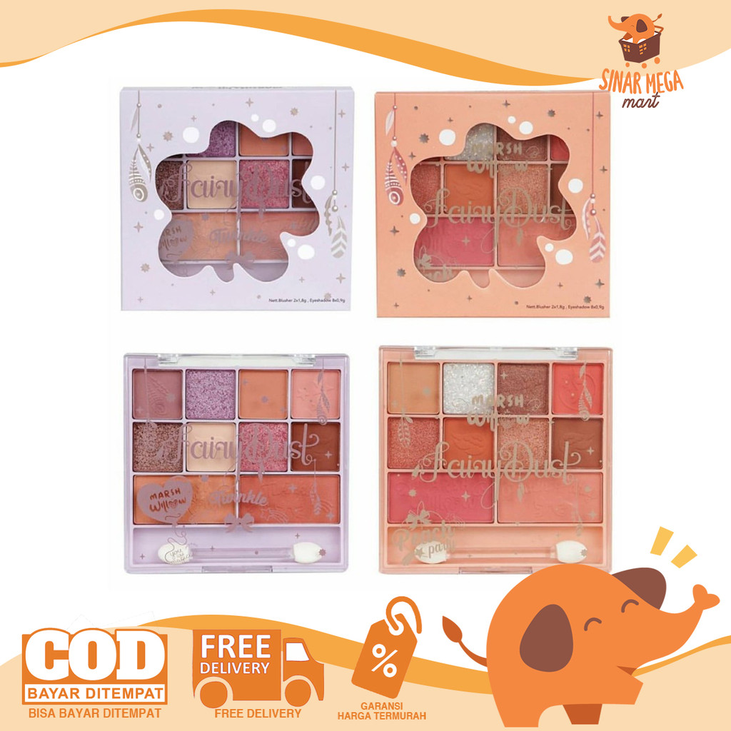 Jual MarshWillow Fairy Dust Face Palette - Eyeshadow Blush On 2in1 10 ...