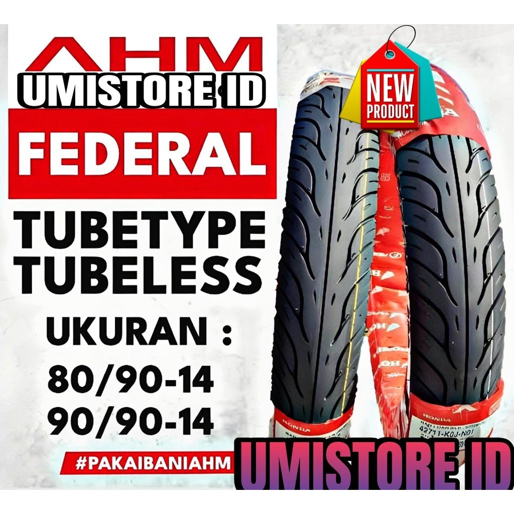 Jual Ban motor matic Ring 14 Merk Federal DLL Tubeles Vario Beat Mio ...