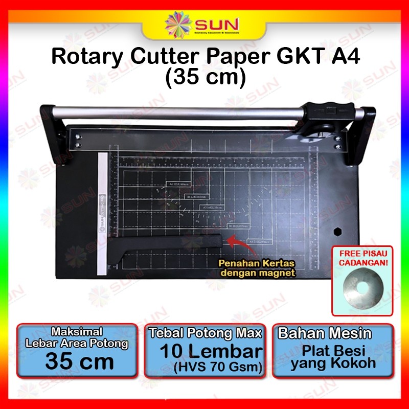 Jual Rotary Paper Cutter Trimmer A4 / A3 / A2 / A1 - Alat Potong ...