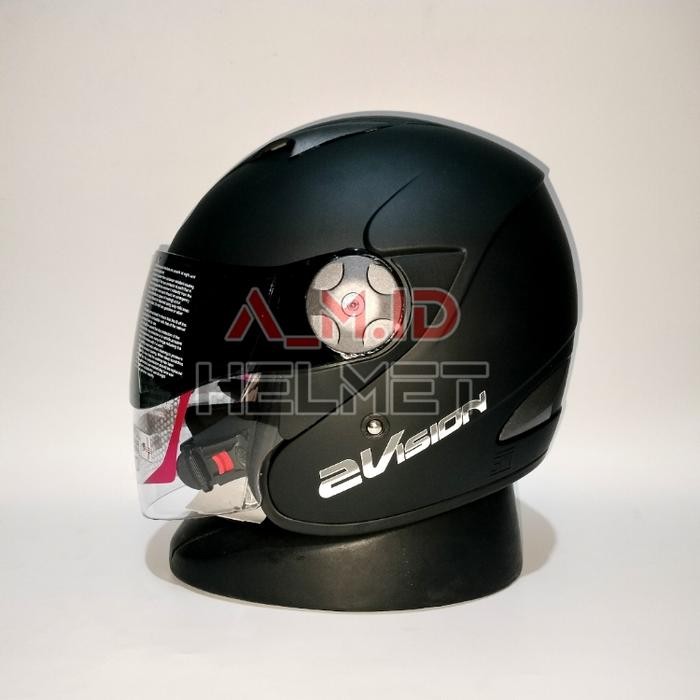 Jual HELM KYT HELM 2 VISION SOLID POLOS BLACK DOFF - L | Shopee Indonesia