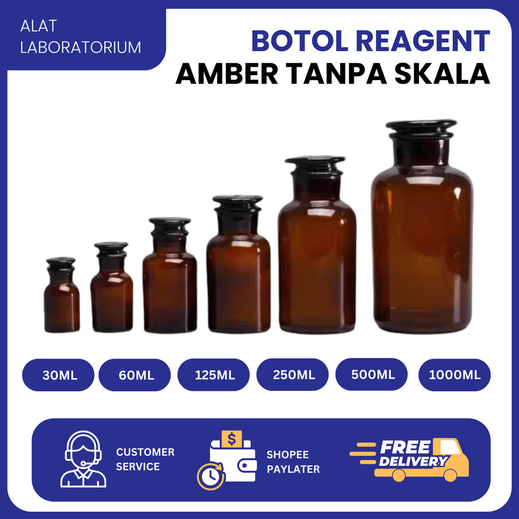 Jual Botol Reagen Kaca Mulut Lebar Coklat Tanpa Skala 2500/5000 ml ...