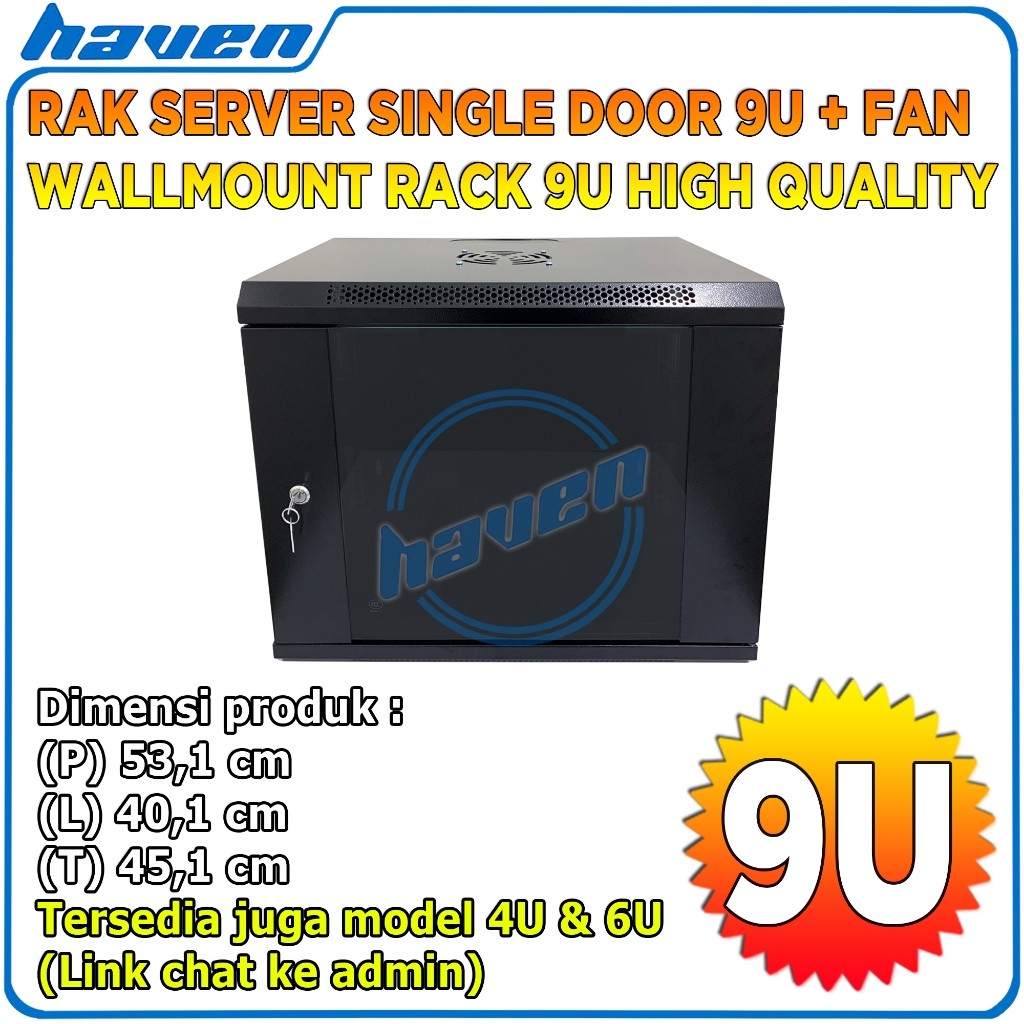 Jual Wallmount Rack Server 9U / Wallmount Rack 9U / Rak Server Ukuran ...