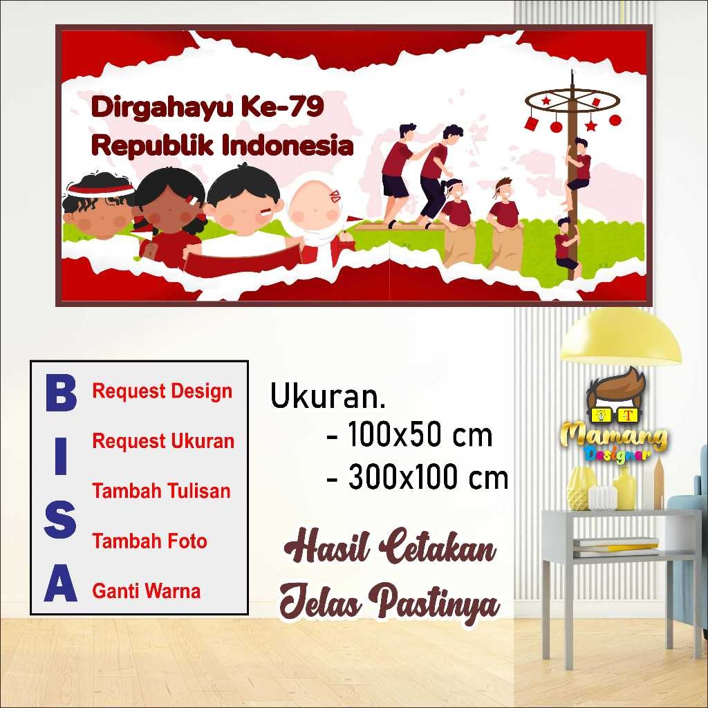 Jual Backdrop MMT Spanduk Banner Design Lomba 17 Agustus, Dirgahayu ...