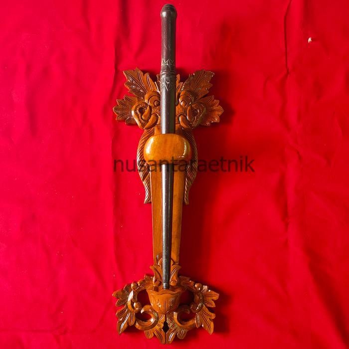 Jual Blawong Pusaka Landeyan Ukiran Buto Bali Kayu Jati Asli NE45345 ...