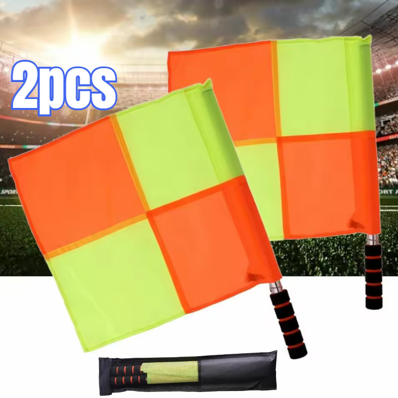 Jual 2PCS/Set Bendera Hakim Garis Bendera Wasit Sepak Bola Dan Futsal ...
