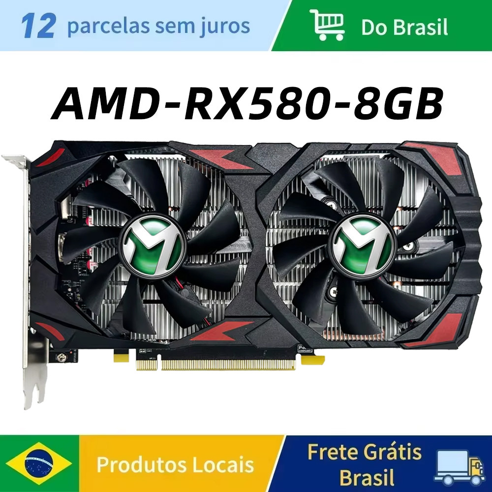 Jual MAXSUN AMD RX 580 8GB 2048SP 6Pin Placa De Video Gaming Graphics ...