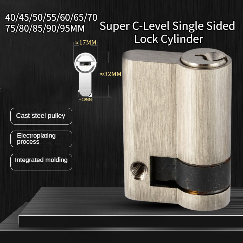 Jual 40mm-95mm Invisible Door Lock Core Bathroom Glass Door Lock Single ...