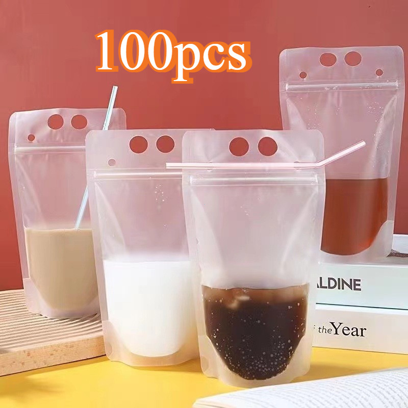 Jual 100pcs/Set 500ML Standing Pouch Untuk Minuman Multifungsi Pouch ...