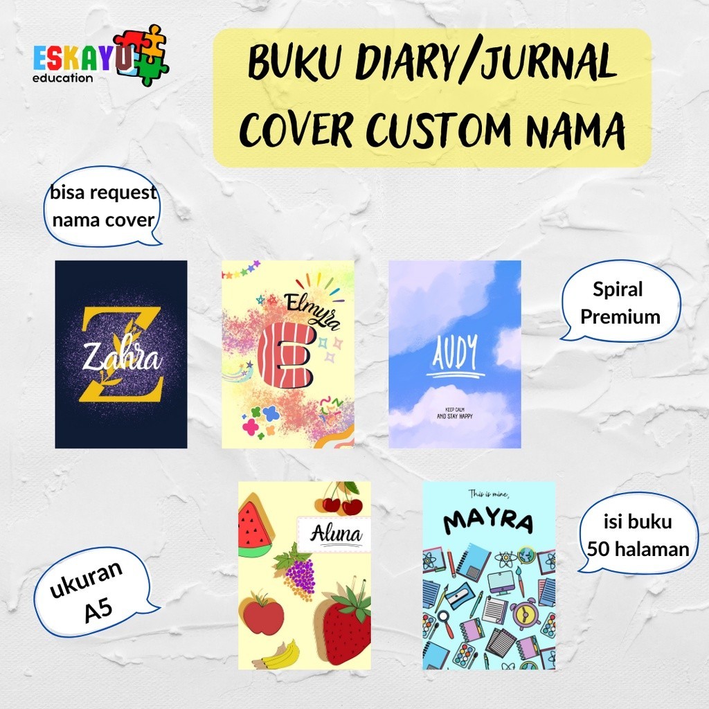 Jual BUKU JURNAL / DIARY COVER CUSTOM KERTAS POLOS | Shopee Indonesia