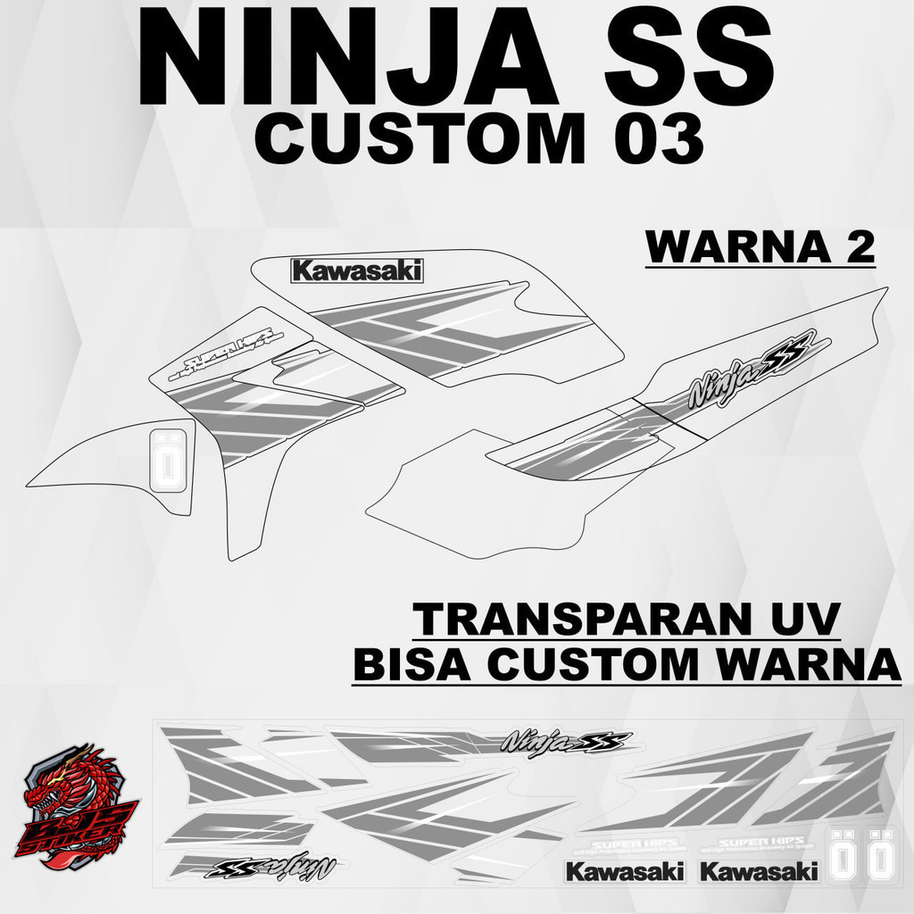 Jual Stiker Striping Kawasaki Ninja SS Custom 3 - setiker stiker ...