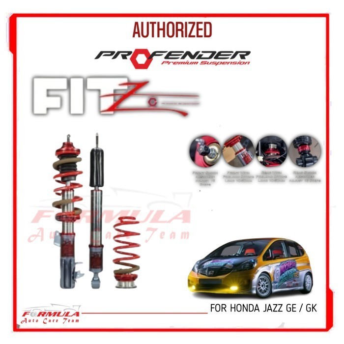 Jual Shock Breaker Coil Over / Shockbreaker Profender Fitz Coilver Series Honda Jazz / City GE ...