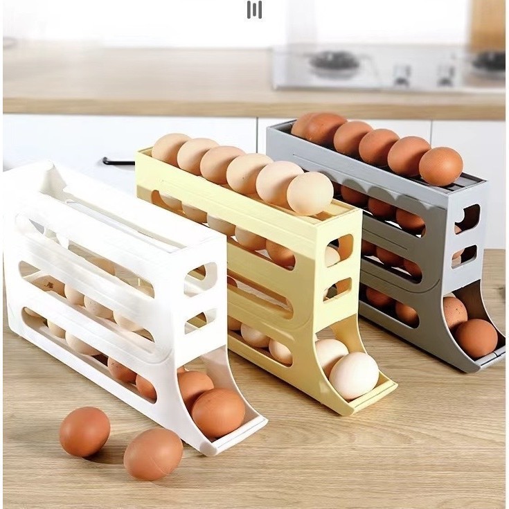 Jual Rak Telur Tingkat / Tempat Penyimpanan Telur Minimalis 4 Tier Rak ...