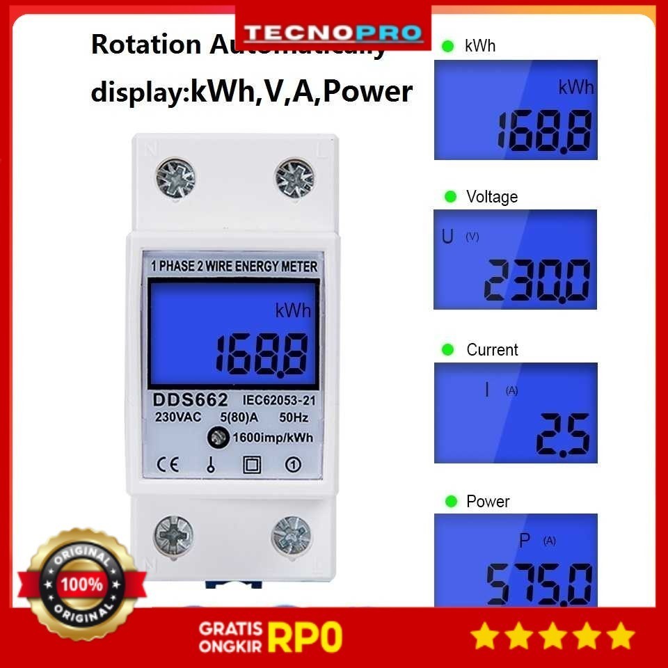 Jual TECNOPRO - XINZHUO Meteran Listrik Digital Din Rail kWh Meter ...