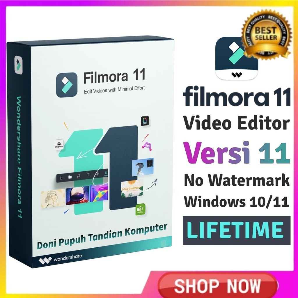 Jual Beli 1 Gratis 1 Filmora Versi 11 Video Editor Full Version Lifetime | Shopee Indonesia