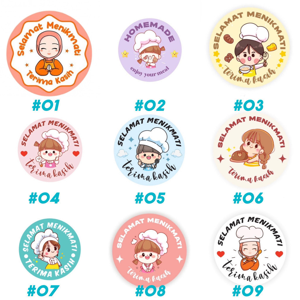 Jual PROMO Stiker 500 Pcs Selamat Menikmati Sticker Bulat Roll Makanan ...